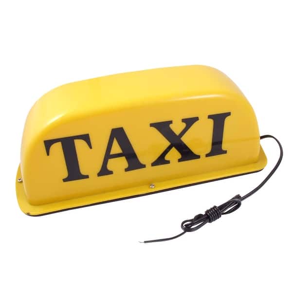 Yellow Magnetic Base Taxi Cab Roof Sign Light Lamp 12V - Bed Bath ...