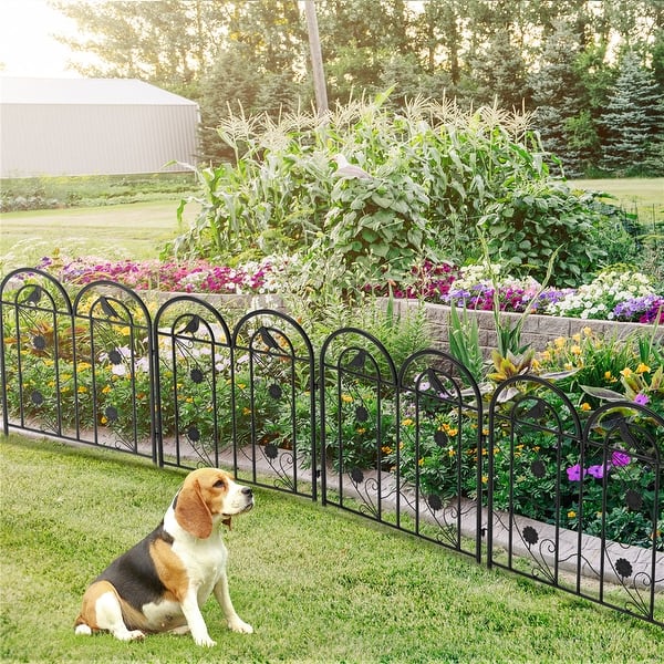 Tall Garden Fence Panels Outdoor Metal Fencing Animal Barrier Border 5 ...