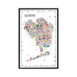 iCanvas "New York Collection-Queens" by Rafael Esquer Framed - Bed Bath ...