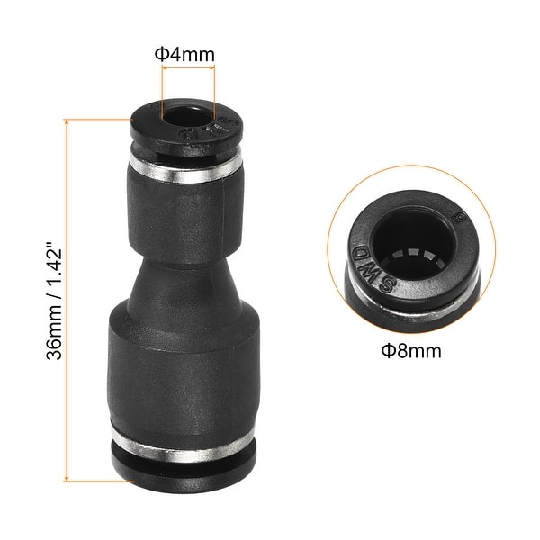 Reducing Push to Connect Air Line Fitting, Straight Union Reducer ...