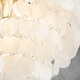 CraftHome 6-Light Vintage Coastal Natural Capiz Shell Tierd Chandelier ...