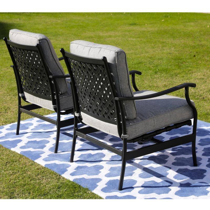 PATIO FESTIVAL Rocking Motion Chair (Set of 2) - Overstock - 27217559
