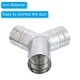 3 Inch 3 Way Duct Splitter Y Connector Air Vent Duct Hose Exhaust Pipe ...