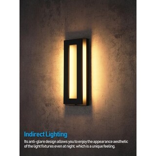 19 Inch 5CCT LED Exterior Wall Sconce, Dimmable, 100-277V, Aluminum ...