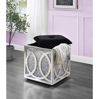 Removable Storage Stool with Lid Storage Ottoman Cube Footstool Rest ...