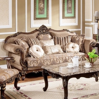 Best Master Furniture Isadora Victorian Traditional Chenille Hazelnut ...