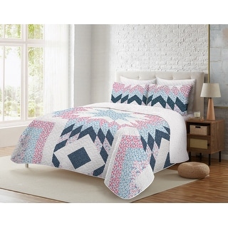 Adeline Patchwork Boho Farmhouse Lightweight Bedding Quilt Set - Bed ...