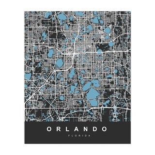 Orlando Florida Maps City Pattern Patterns Tomato Art Print/Poster ...