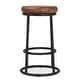 Carbon Loft Horseshoe Reclaimed Wood and Iron Stool - Bed Bath & Beyond ...