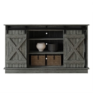 Modern Wood 80" Console with with doors, TV Stand, Accent Cabinet ...