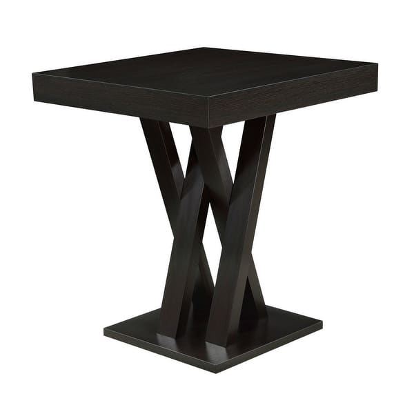 Daily Boutik Modern 40-inch High Square Dining Table in Dark Cappuccino ...