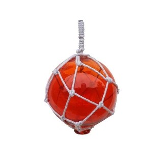 Orange Japanese Glass Ball Fishing Float - 4" - Bed Bath & Beyond ...
