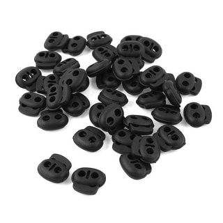 Plastic 4mm Dia Two Holes Spring Lanyard Cord Locks Toggles 40 Pcs ...