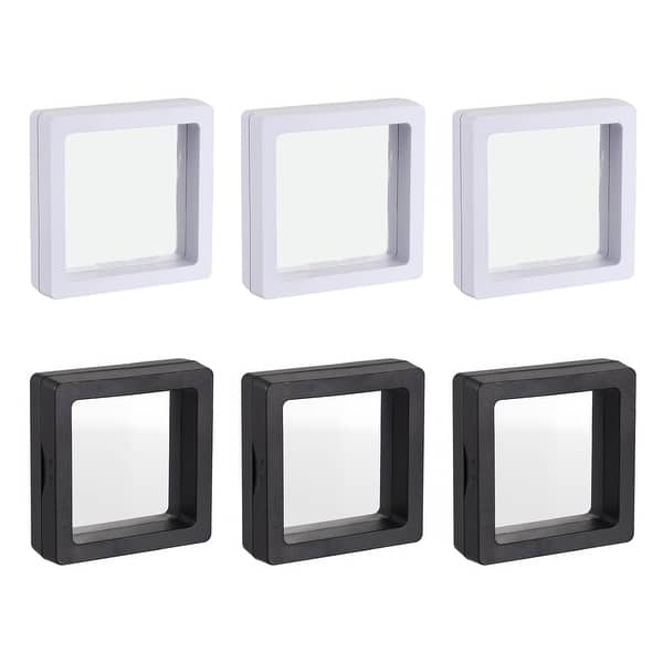 Floating Thin Film Display Box ABS Frame Case Black White Pack of 10 ...