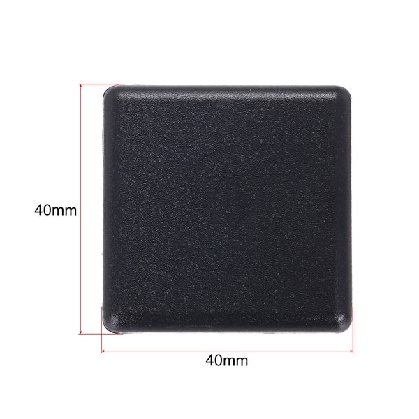Standard Plastic Square Aluminum Extrusion End Cap Black 40x40mm 24pcs ...