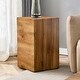 11.8x11.8x19.6" Modern MDF Wood Grain Coffee Table, Side Table Sofa ...