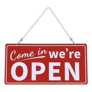 Open/Closed Sign PVC Double Sides Hanger Will Return Time w Hanging ...