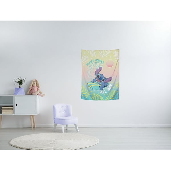 Lilo and Stitch Make Waves All Day Wall Tapestry - 30"X40" - Bed Bath ...