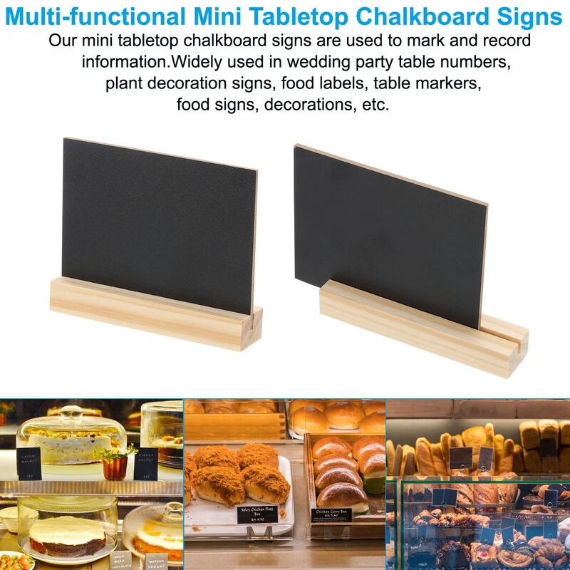 Mini Tabletop Chalkboard Signs with Easel Stand Rectangle, 3.9"x3 ...