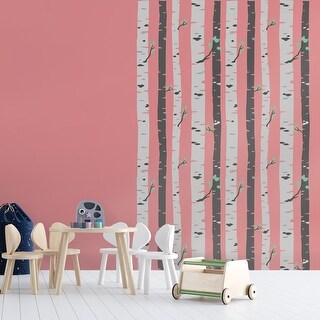 Walplus Vetiver Birch Tree Wall Sticker Peel and Stick Home Art Decor ...