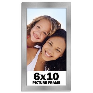 6x10 Frame Stainless Steel Silver Picture Frame - Modern Photo Frame ...