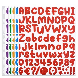 Alphabet Letters Numbers Stickers Set, Self Adhesive Decal, Multicolor ...