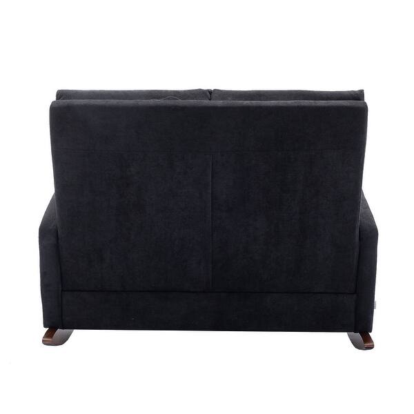 Modern Double Rocking Chair Sofa Oversized Wingback Armchair Versatile ...