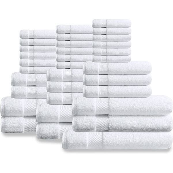 Delara Organic Cotton Luxuriously Plush Bath Towel 33 Piece Set |GOTS ...