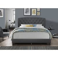 Samuel Upholstered Wingback Platform Bed - On Sale - Bed Bath & Beyond ...