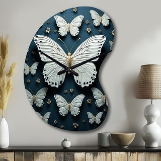 White Black Butterfly Fluttering Wings Butterflies - Butterfly Wall ...