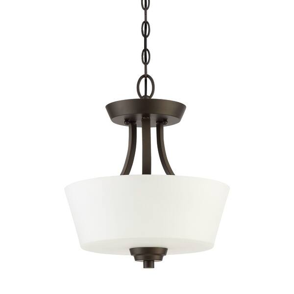 Craftmade Grace 2 Light 13" Wide Semi-Flush Drum Ceiling Fixture/ - Bed ...