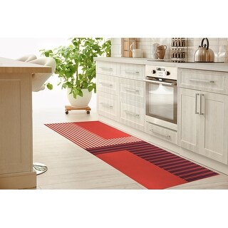 FIGARO RED Kitchen Mat by Kavka Designs - Bed Bath & Beyond - 30586036