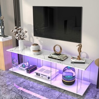 LED TV Stand Side Cabinets Display with Yakeli Partition - Bed Bath ...