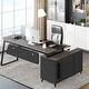 L Shaped Desk with File Drawers, Office Executive Desk - Bed Bath ...