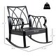 Outdoor Wicker Rocking Chair With Padded Cushions, Aluminum Furniture ...