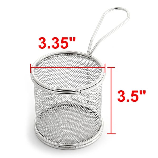 Stainless Steel Cylinder French Fries Oil Sieve Strainers Fry Basket ...