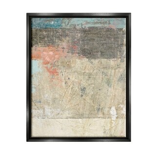 Stupell Urban Layered Abstract Collage Floating Framed Canvas Wall Art ...