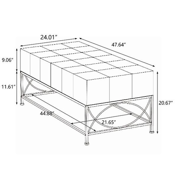 Small Grid Splicing Design Retro Coffee Table - Bed Bath & Beyond ...