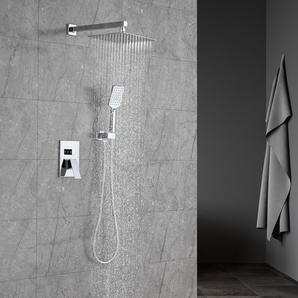 Rainlex Chrome Plating Wall Mounted Dual Functions Shower System Bed