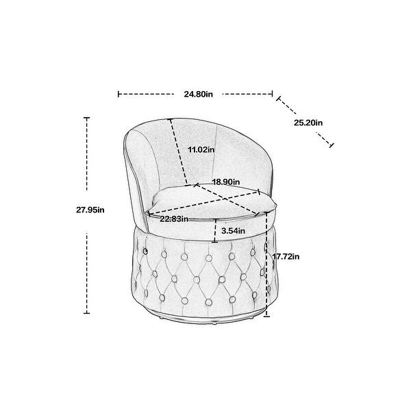 360 Degree Swivel Cuddle Barrel Chairs Accent Chairs Velvet Arm Chair ...