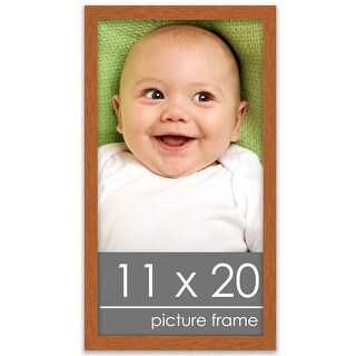 11x20 Traditional Honey Pecan Complete Wood Picture Frame with UV ...