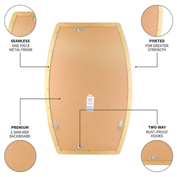 MacLuu Oblong Metal Wall Mirror - Bed Bath & Beyond - 36638230