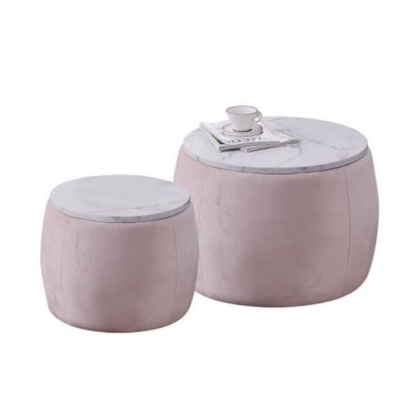Pink end table mdf side table round removable top table - Bed Bath ...