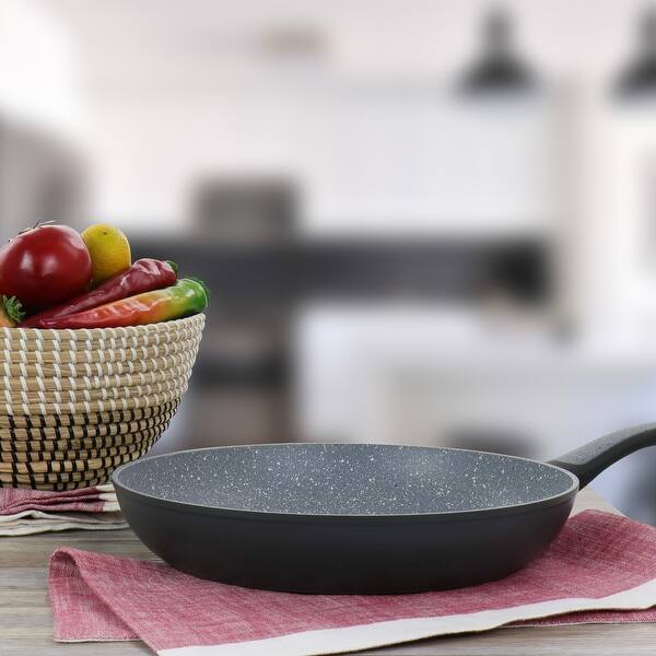 Oster Bastone 12 Inch Aluminum Nonstick Frying Pan in Speckled Gray ...