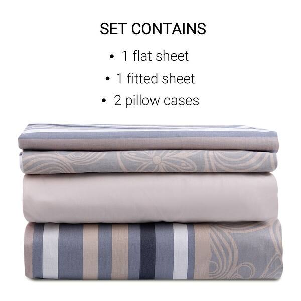 Bahar Dessert Storm Cotton Bedding Set of 4 - On Sale - Bed Bath ...