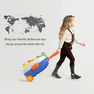 Children's Simulation Trolley Luggage Music Multi-function Luggage Toy ...