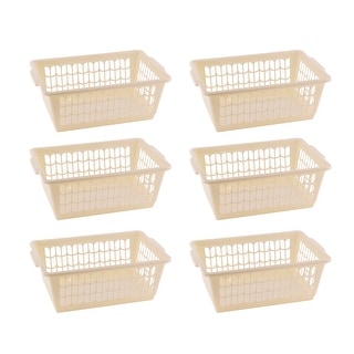 Small Plastic Storage Basket for Organizing Kitchen Pantry, Pack of 6 ...