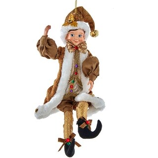 Kurt Adler 16-Inch Kringle Klaus Fortune Gold Elf Ornament - Bed Bath ...