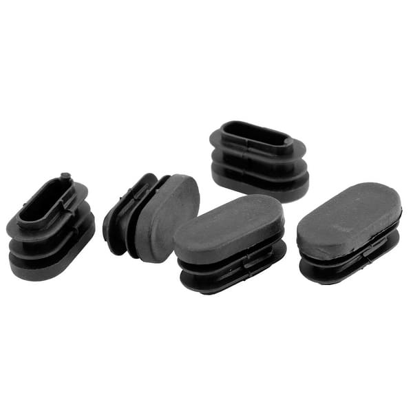 5 Pcs 15mm x 30mm Plastic Blanking End Caps Rounded Rectangle Tube ...