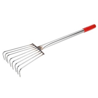 8 Teeth Claw Rake 12.6-inch Stainless Steel Rake with Rubber Handle ...